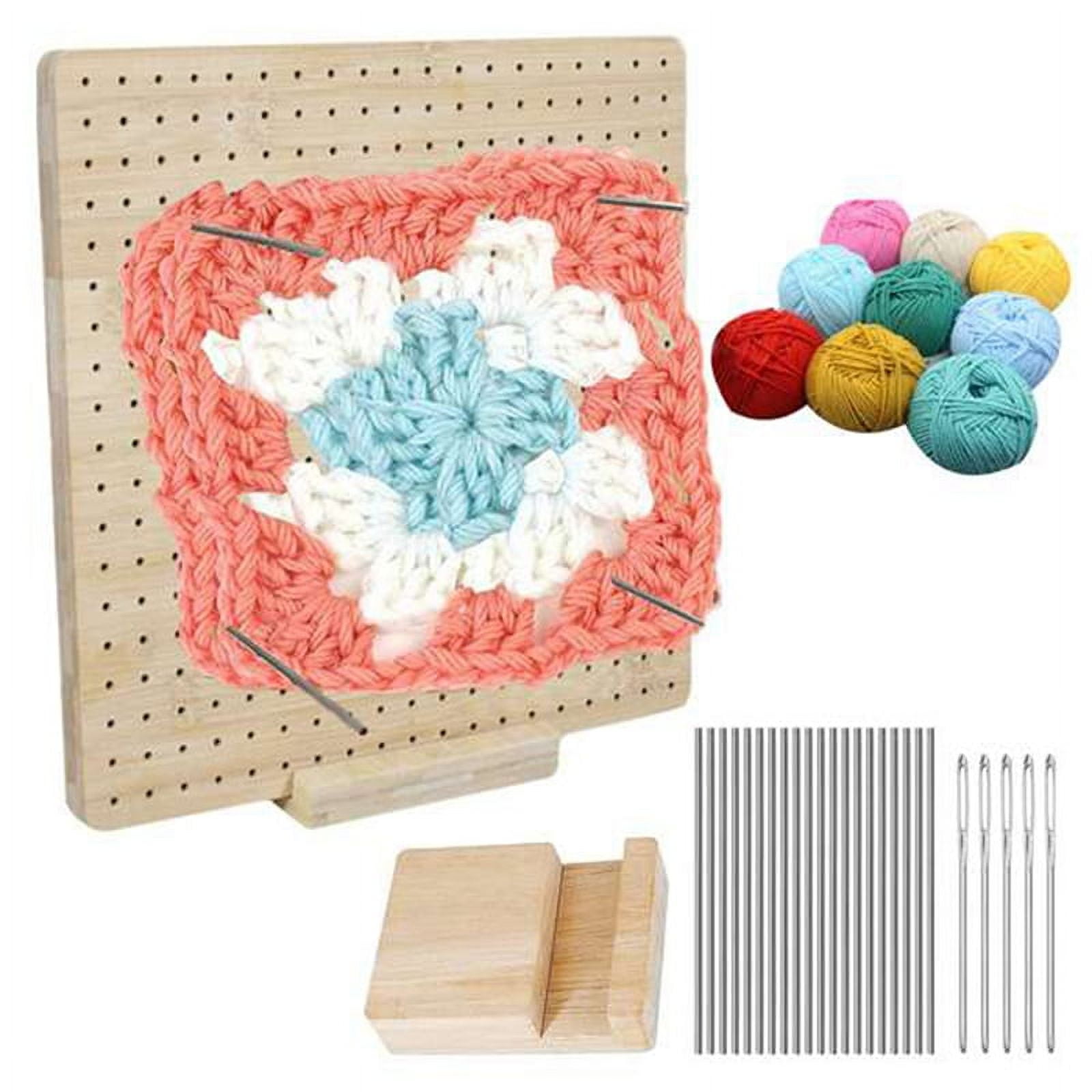 Qtmnekly Crochet Blocking Board,Granny Square Blocking Board with Pegs ...
