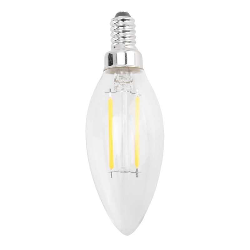 Qtmnekly Dimmable E12 2W COB Candle Flame Filament LED Light Bulb Lamp ...
