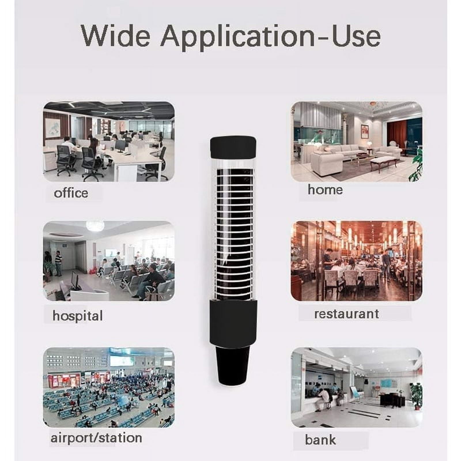 Qtmnekly Disposable Cup Holder Wall Mounted ,Cup Dispenser, Paper or ...