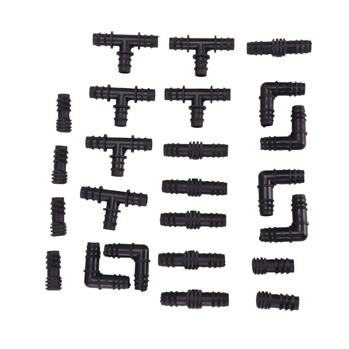 Qtmnekly Irrigation Fittings Kit for Drip Tubing -6 Tees, 6 Couplings ...