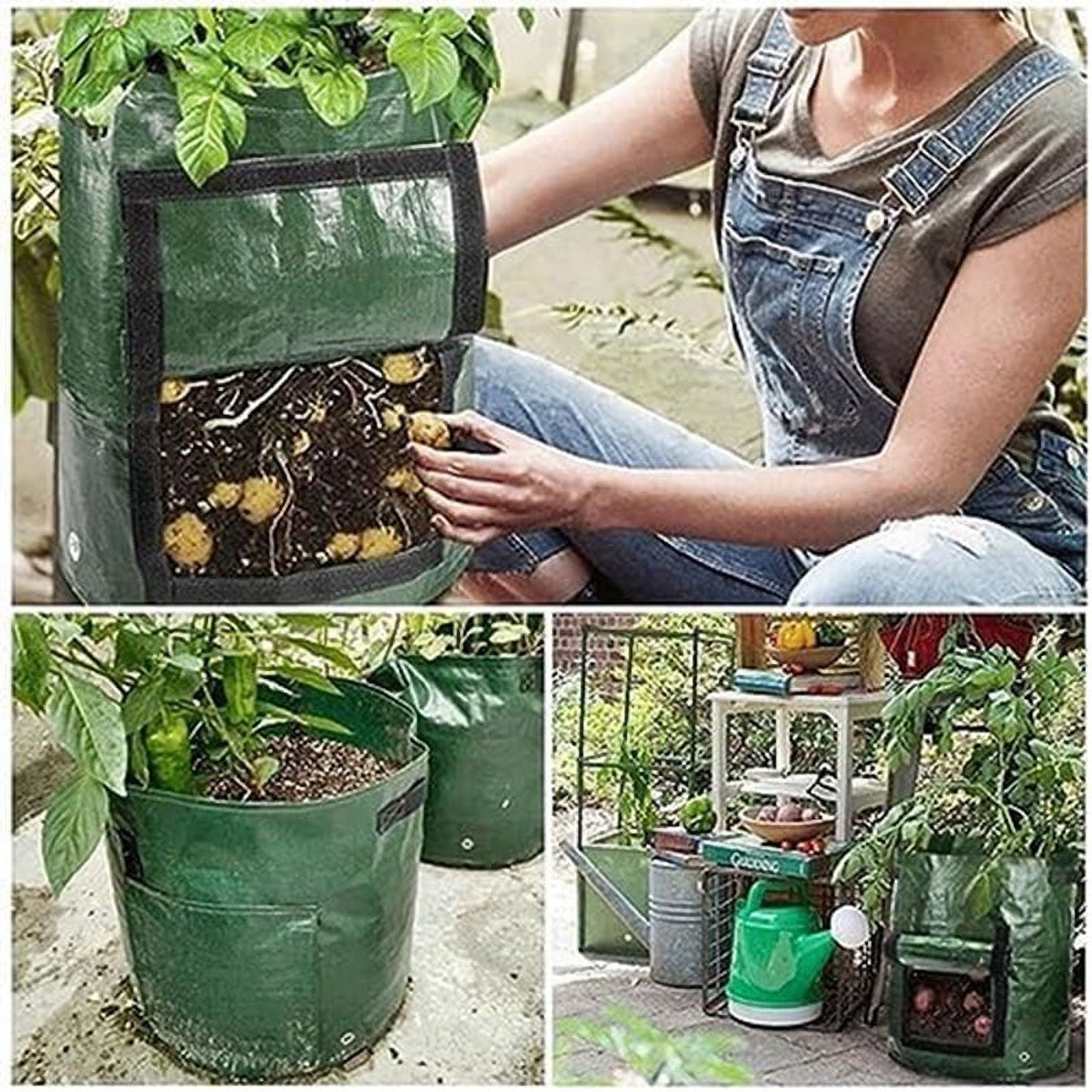 Qtmnekly Plant Grow Bag Potato Grow Bags Planting Waterproof,PE ...