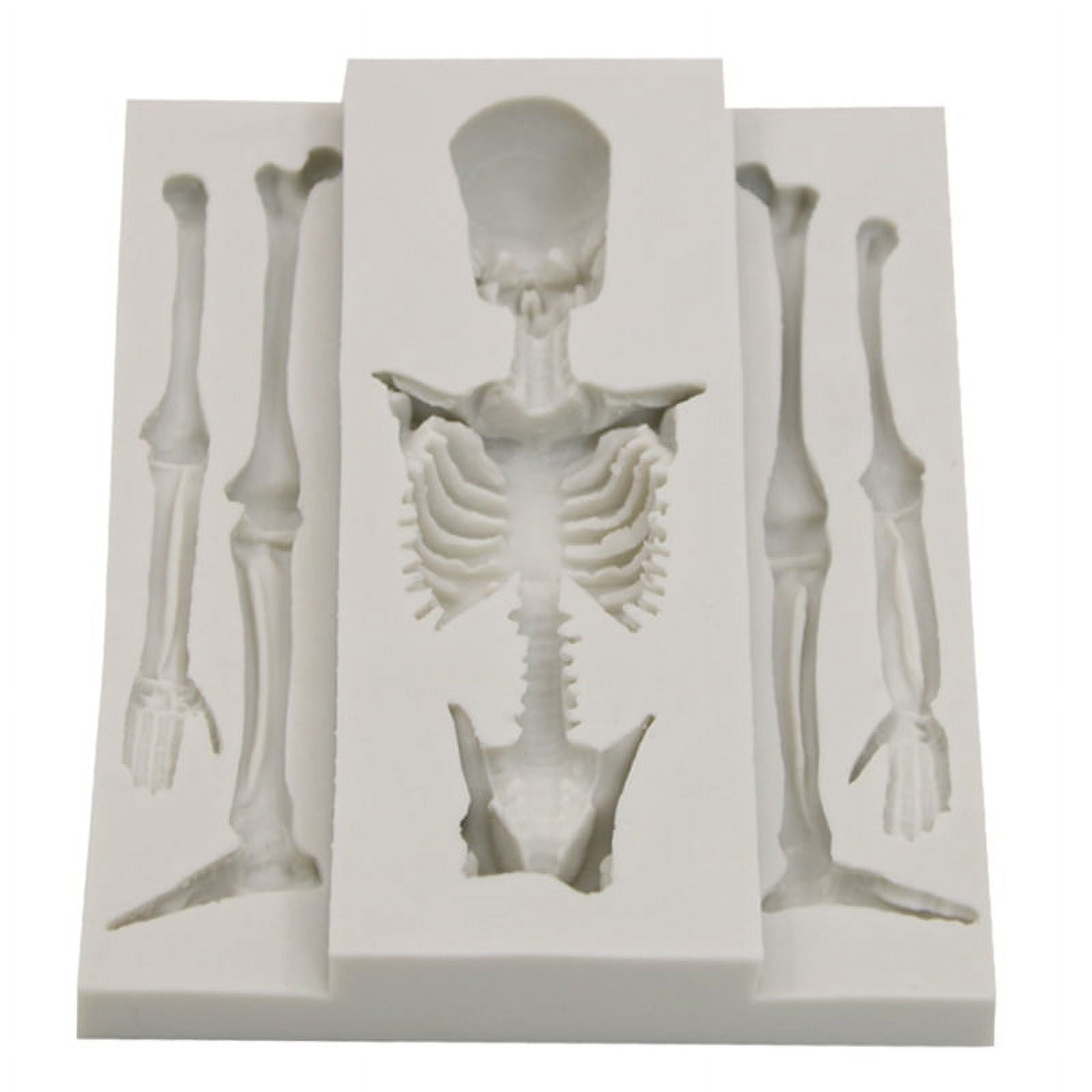 Qtmnekly Skull Skeleton Chocolate Silicone Molds 3D Skeleton Bone ...