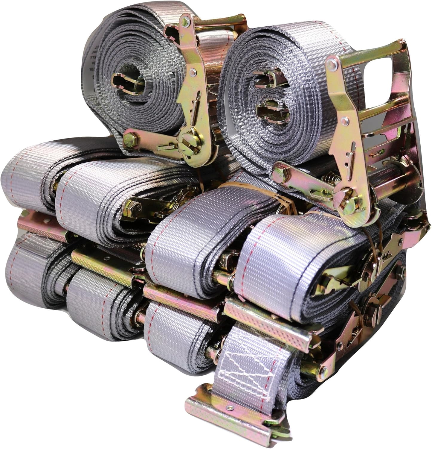 Qty (10) - 2"x 16 ft. Logistic Van Ratchet E-Track Straps w/Spring E ...
