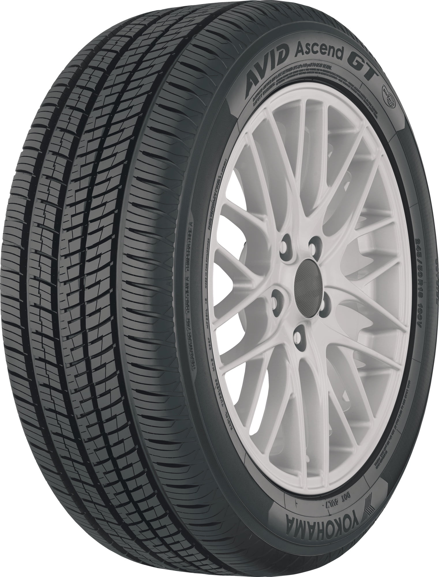 Set of 4 Yokohama Avid Ascend GT 245/50R17 99V Tires 2455017 245 50 17 ...