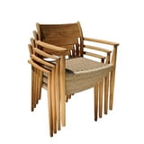 Qty 4 - Grade-A Teak Wood Luxurious Solo / Single Amilo Stacking Arm ...