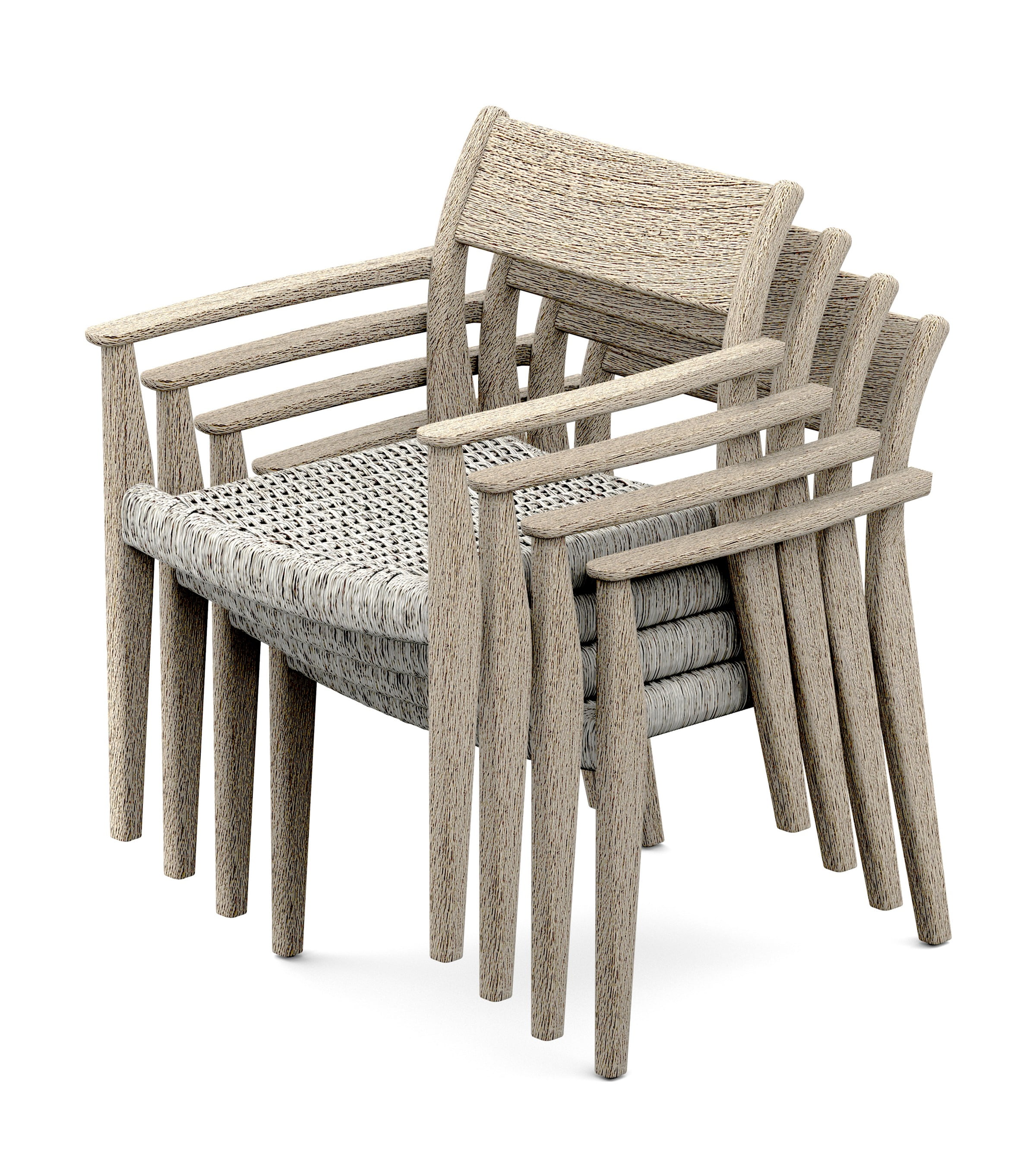 Qty 4 - Grade-A Teak Wood Luxurious Solo / Single Amilo Weathered Teak ...