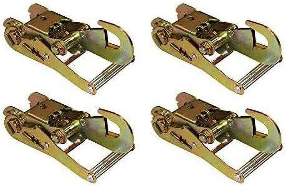 Qty. 4, Secure Tow 7031-SHK2-x4 Wide Handle Ratchet with Snap Hook for ...