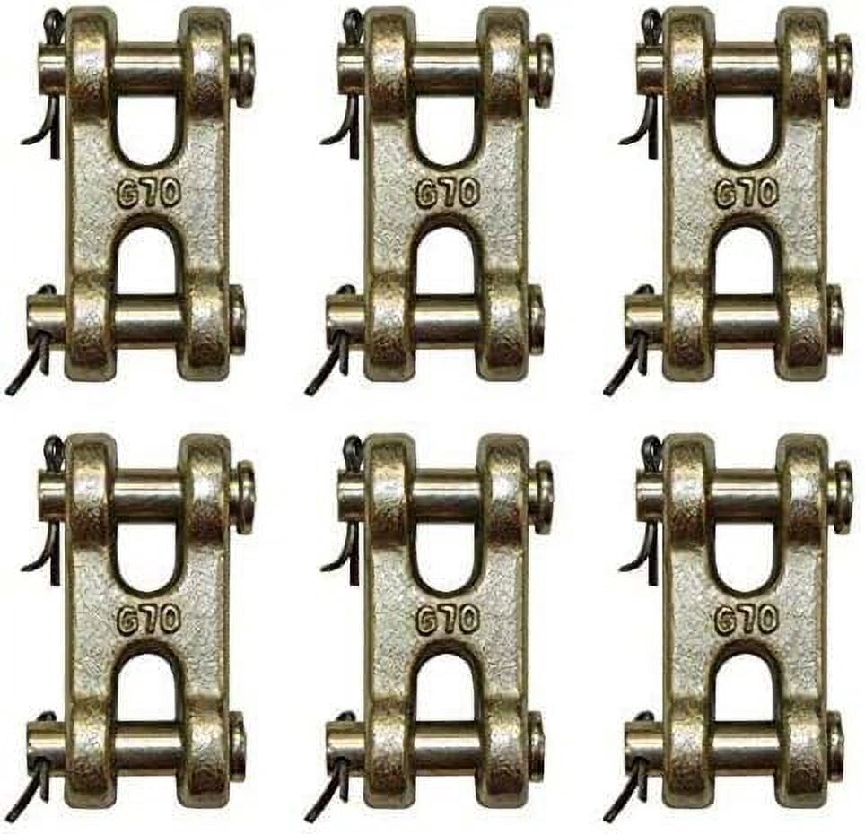 Qty. 6, 50G70ML (x6) , 1/2" Double Clevis, Grade 70 Chain Connector ...