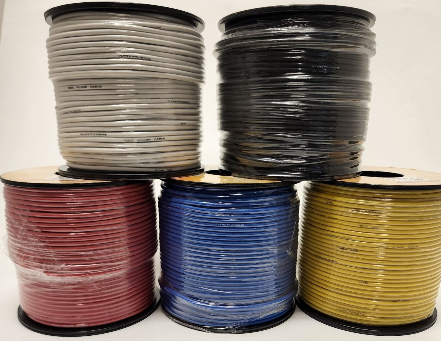 Qty5 Rolls of Remote Primary turn on Wire 18GA 250ft ea 100% OFC High ...