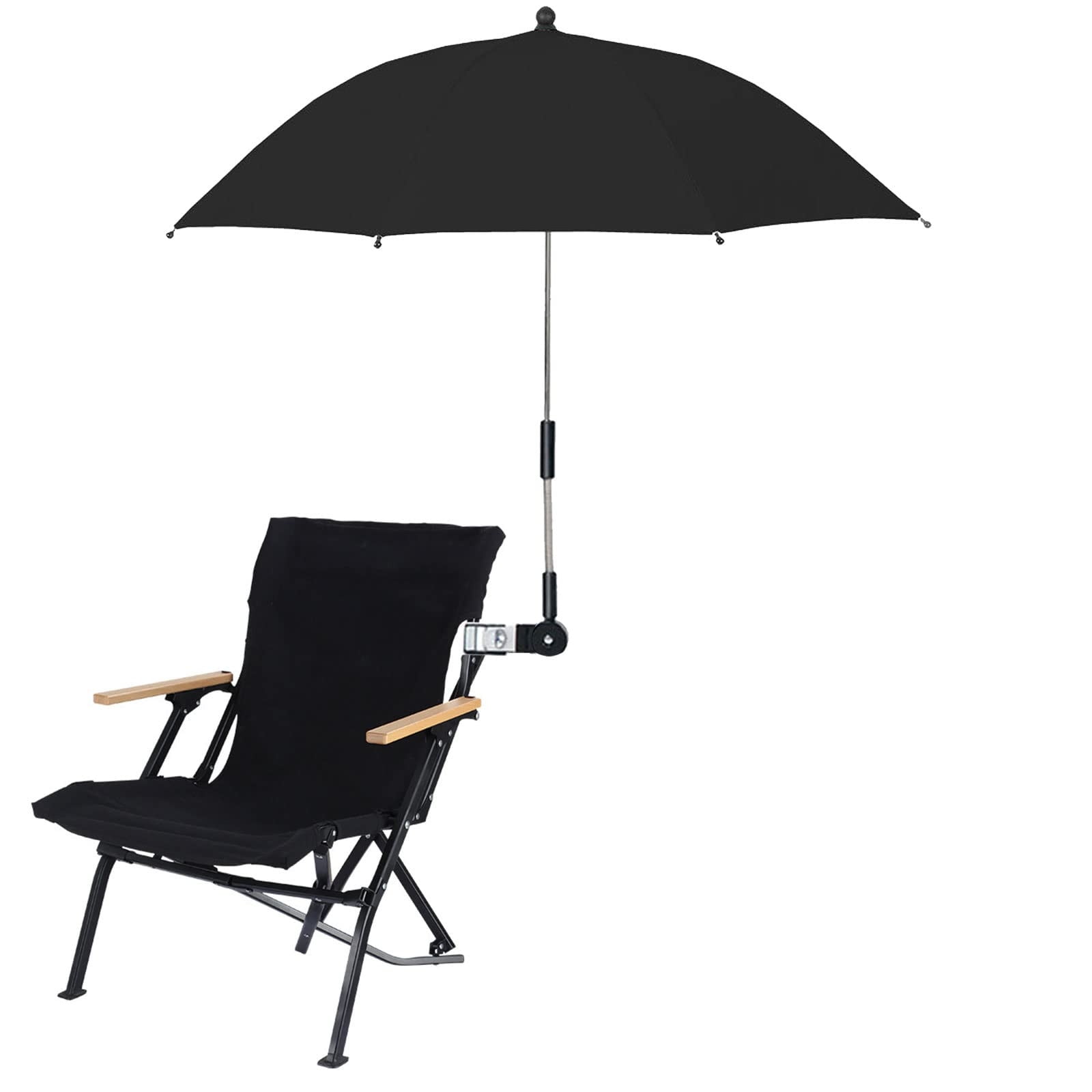 QuLuJing Chair Umbrella with Universal Clamp Adjustable Beach Umbrella ...