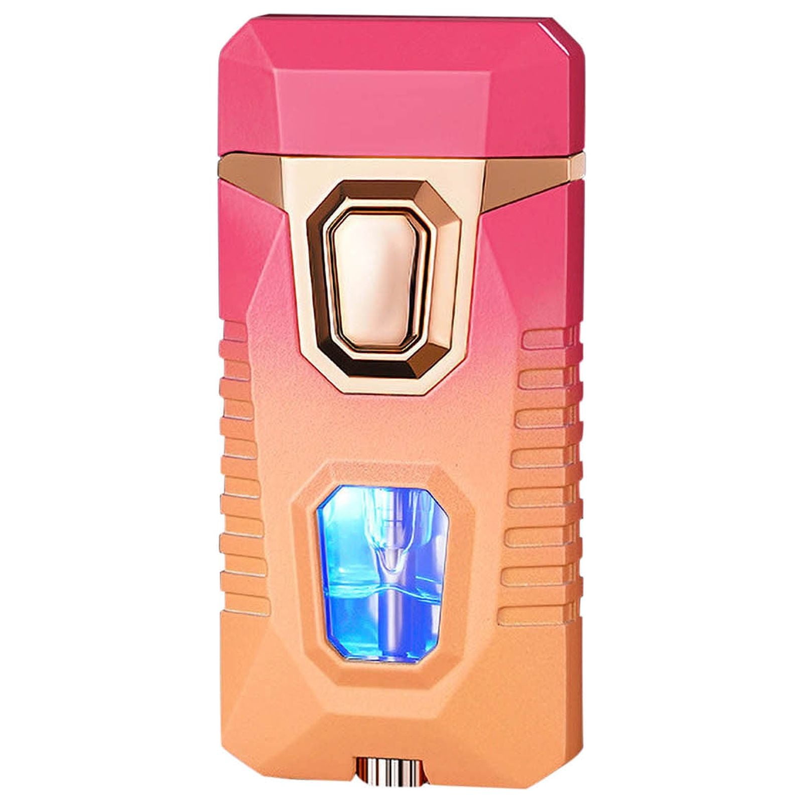 QuLuJing Cigarette Lighter, Flame Lighter with 5 Flints Blue Visible ...