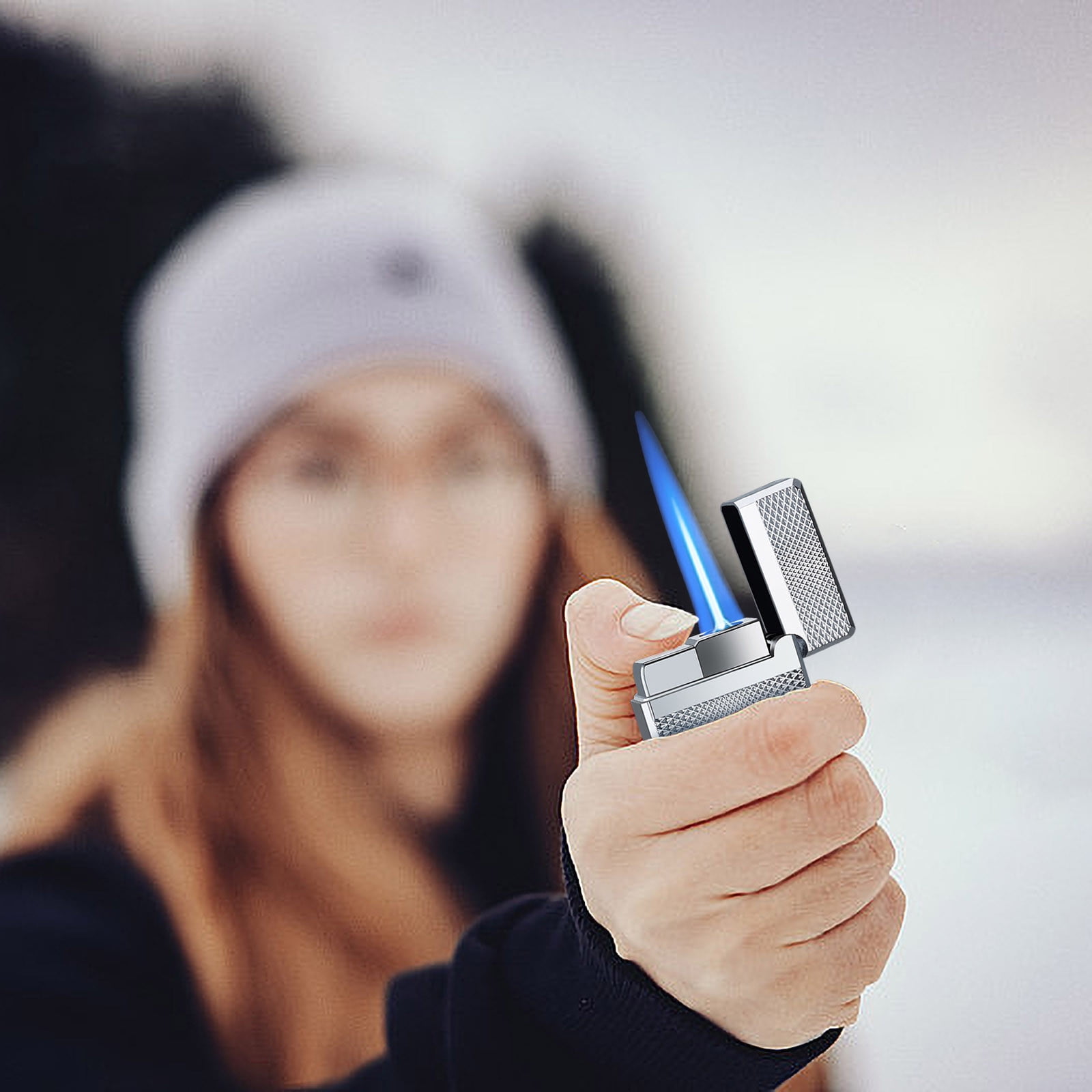 QuLuJing Cigarette Lighter, Windproof Cool Metal Lighters Watch Modeling Windproof Lighters ...