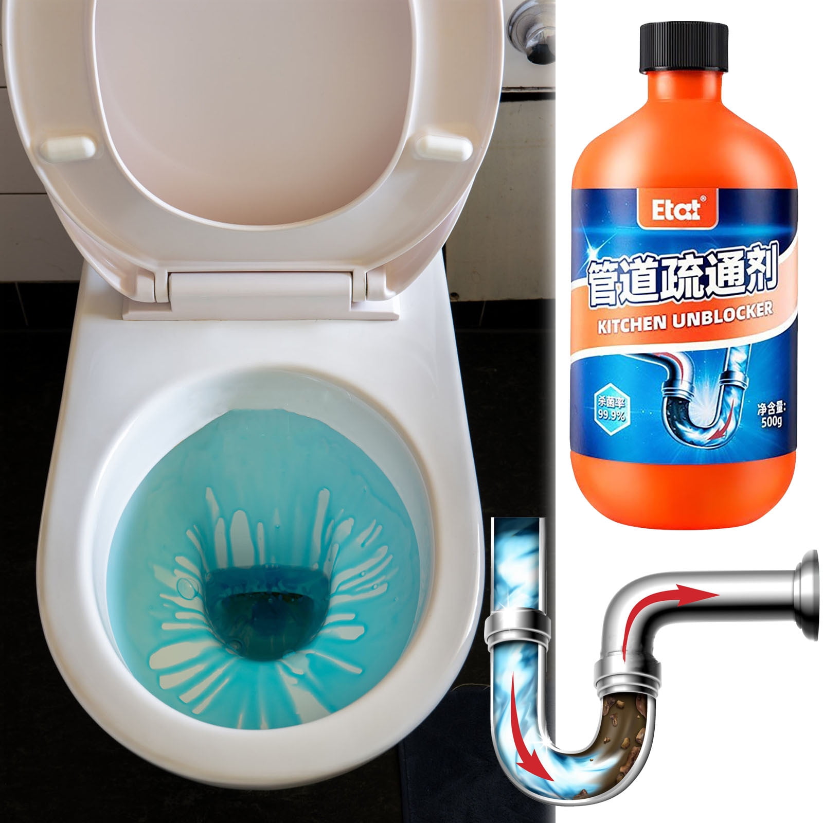 QuLuJing Foam Lime Dredging Solution for Dissolving Kitchen Toilet and ...