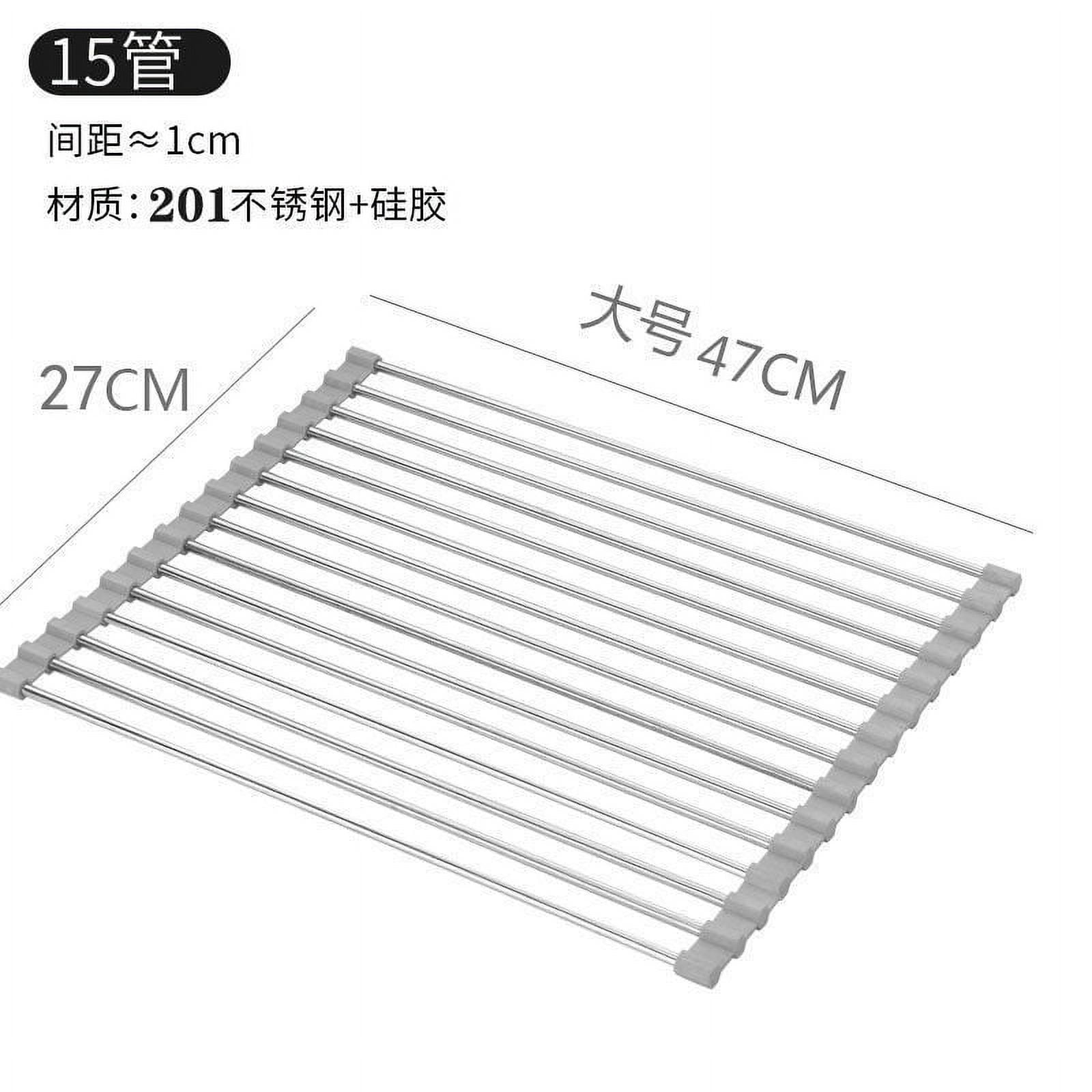 QuLuJing Folding Rack 304 Stainless Steel Foldable Sink Basket Sink ...