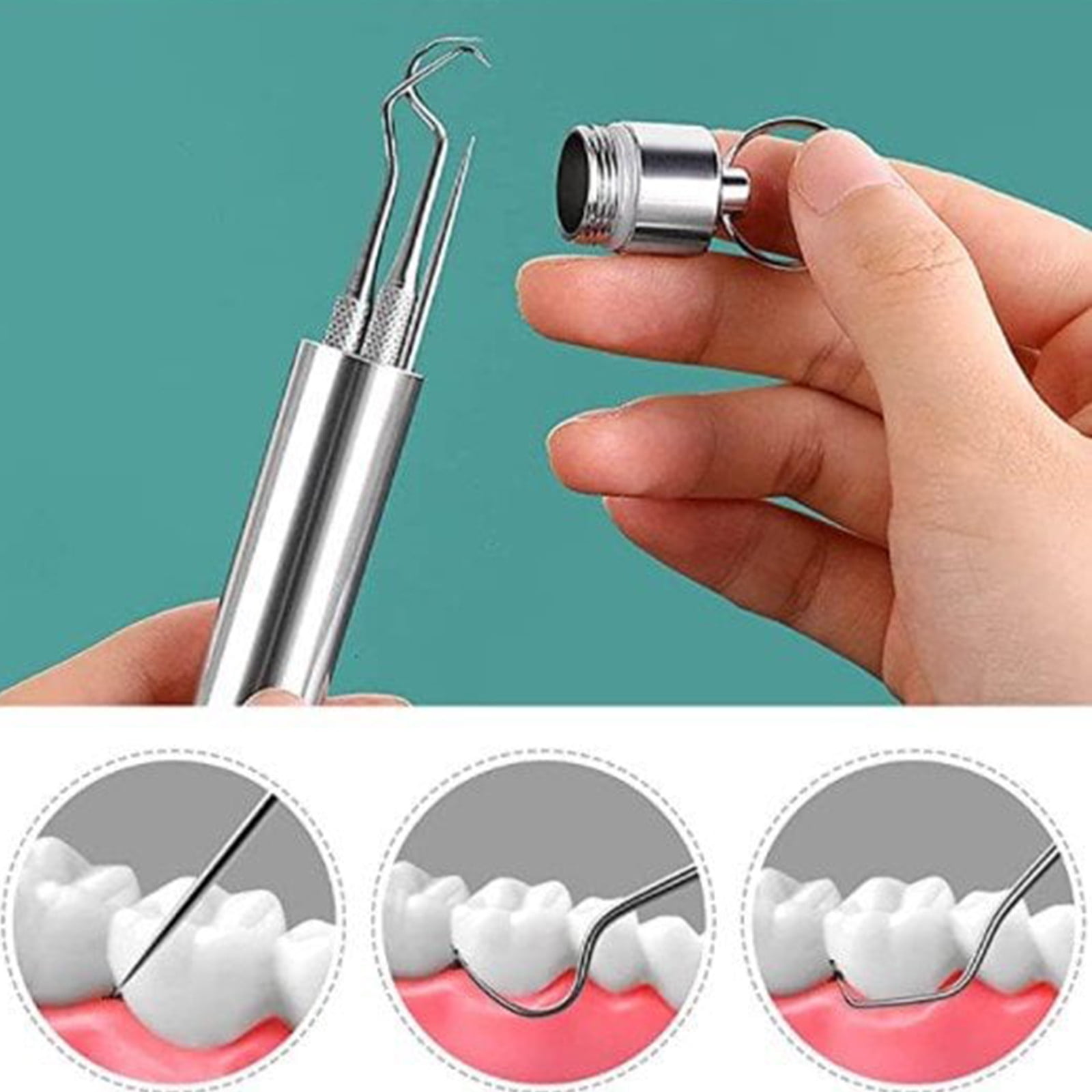 QuLuJing Reusable Metal Toothpick Cleaning Kit with Toothpick for ...
