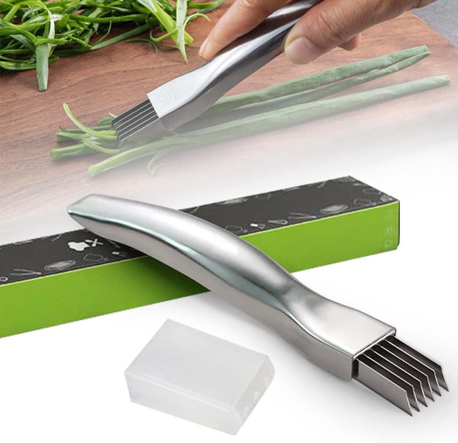QuLuJing Stainless Steel Scallion Cutter Shredder Vegetable Scallion ...