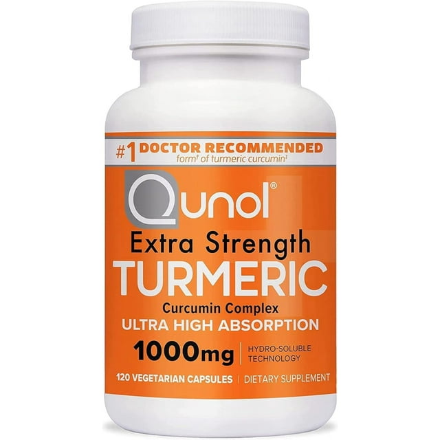 QuNOLs Turmeric Curcumin 1000mg Capsules - High Absorption Joint ...