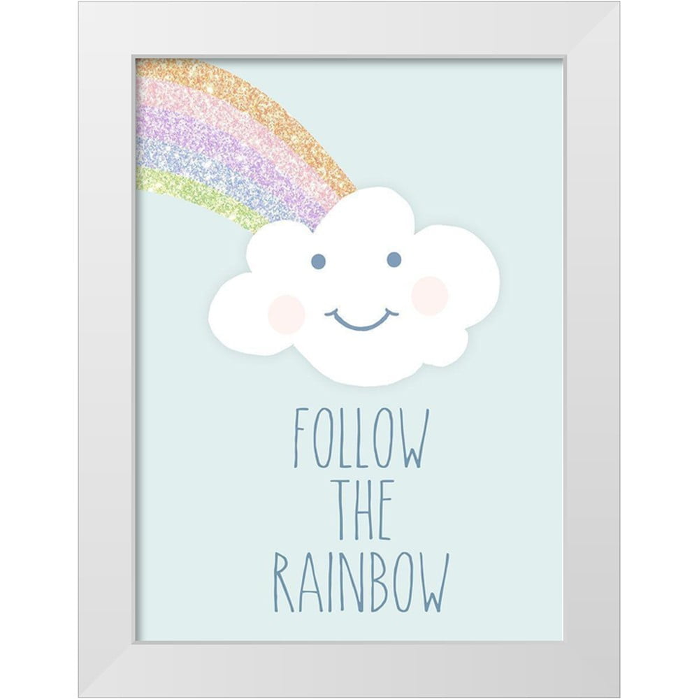 Quach, Anna 11x14 White Modern Wood Framed Museum Art Print Titled - Follow the Rainbow ...