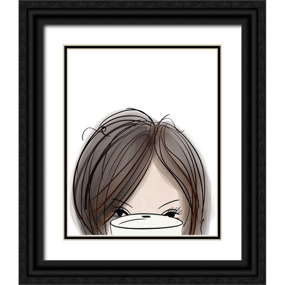 Quach, Anna 26x31 Black Ornate Wood Framed with Double Matting Museum ...