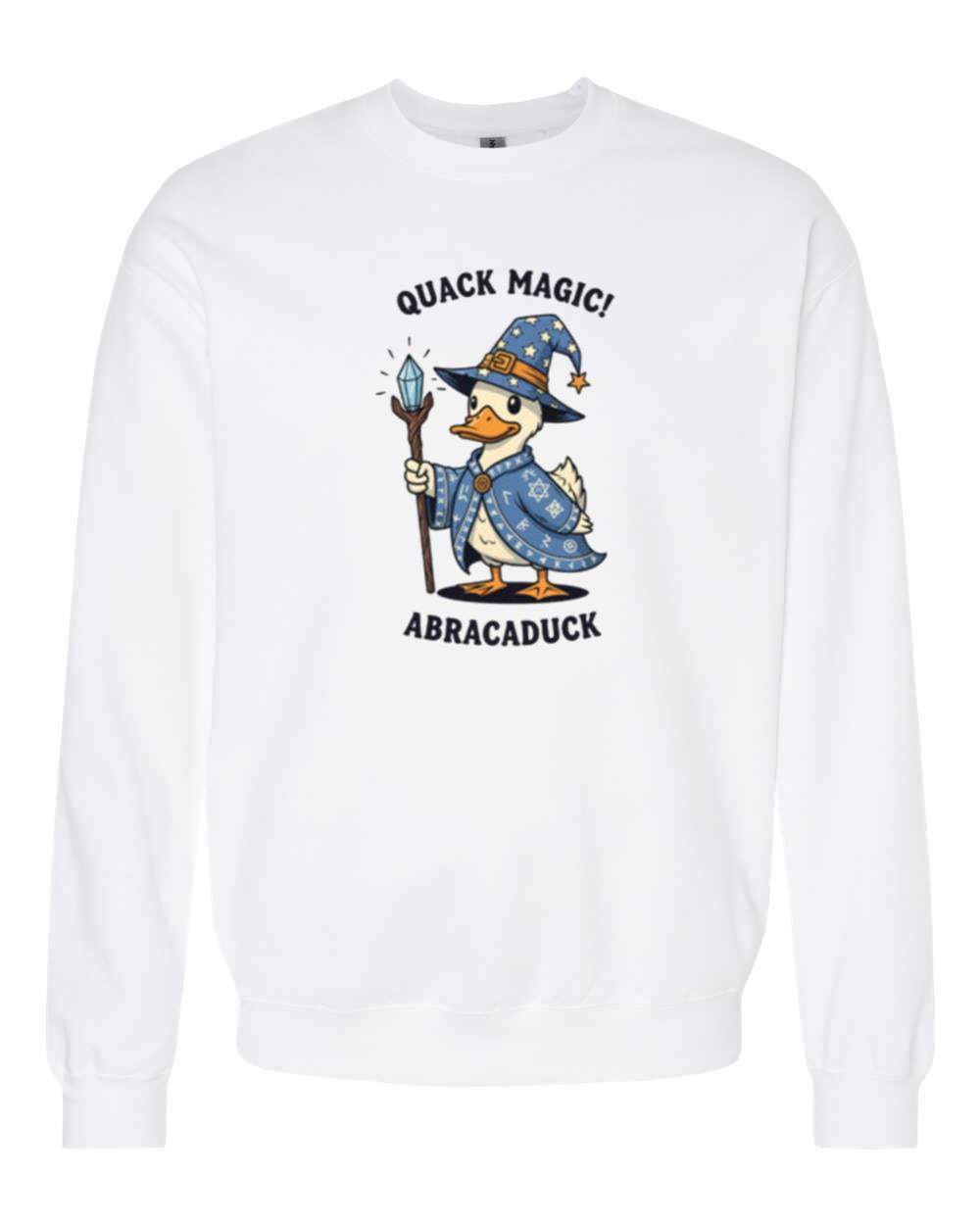 Quack Magic Funny Wizard Duck Abracaduck Cute Themed Unisex Sweatshirt ...