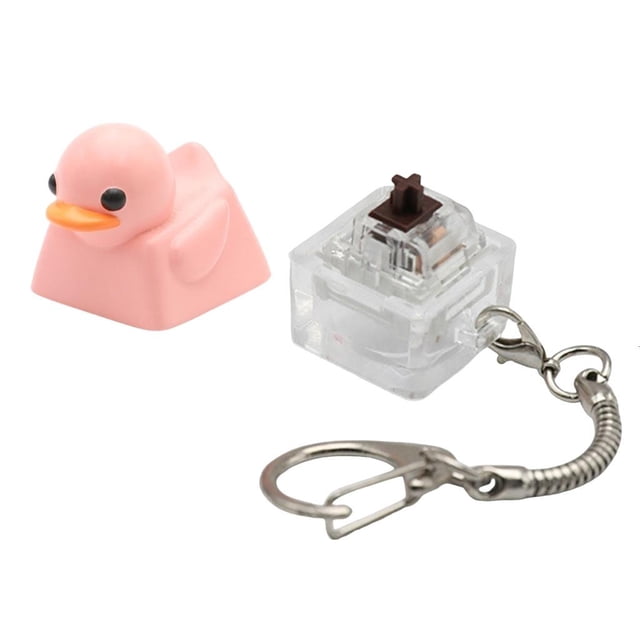 Quacking Duck Resin Keycap Keychain Accessory Anxiety Relief Sensory ...
