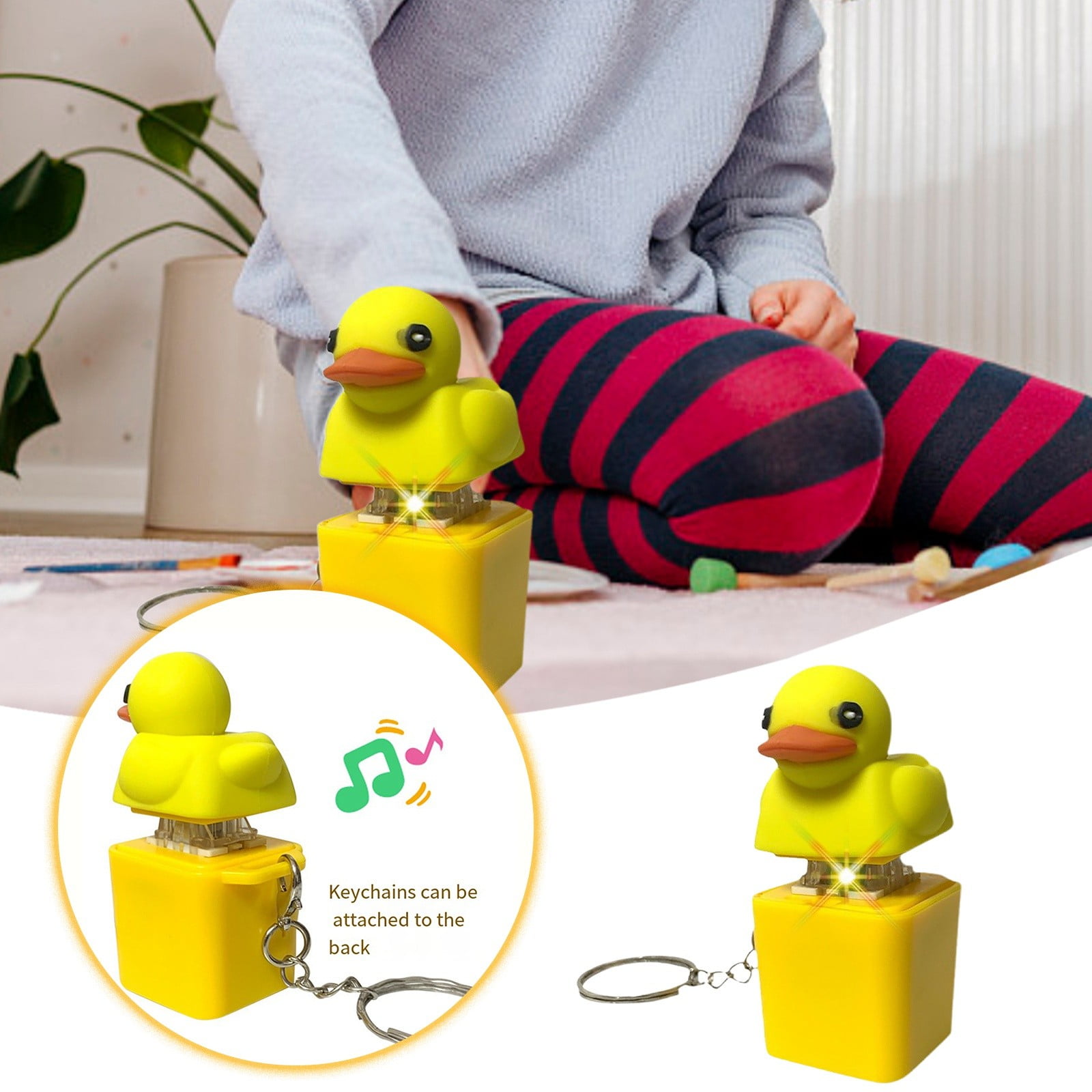Quacking Fidget Toys Keychain - Keyboard Keycap That Quack Stress ...