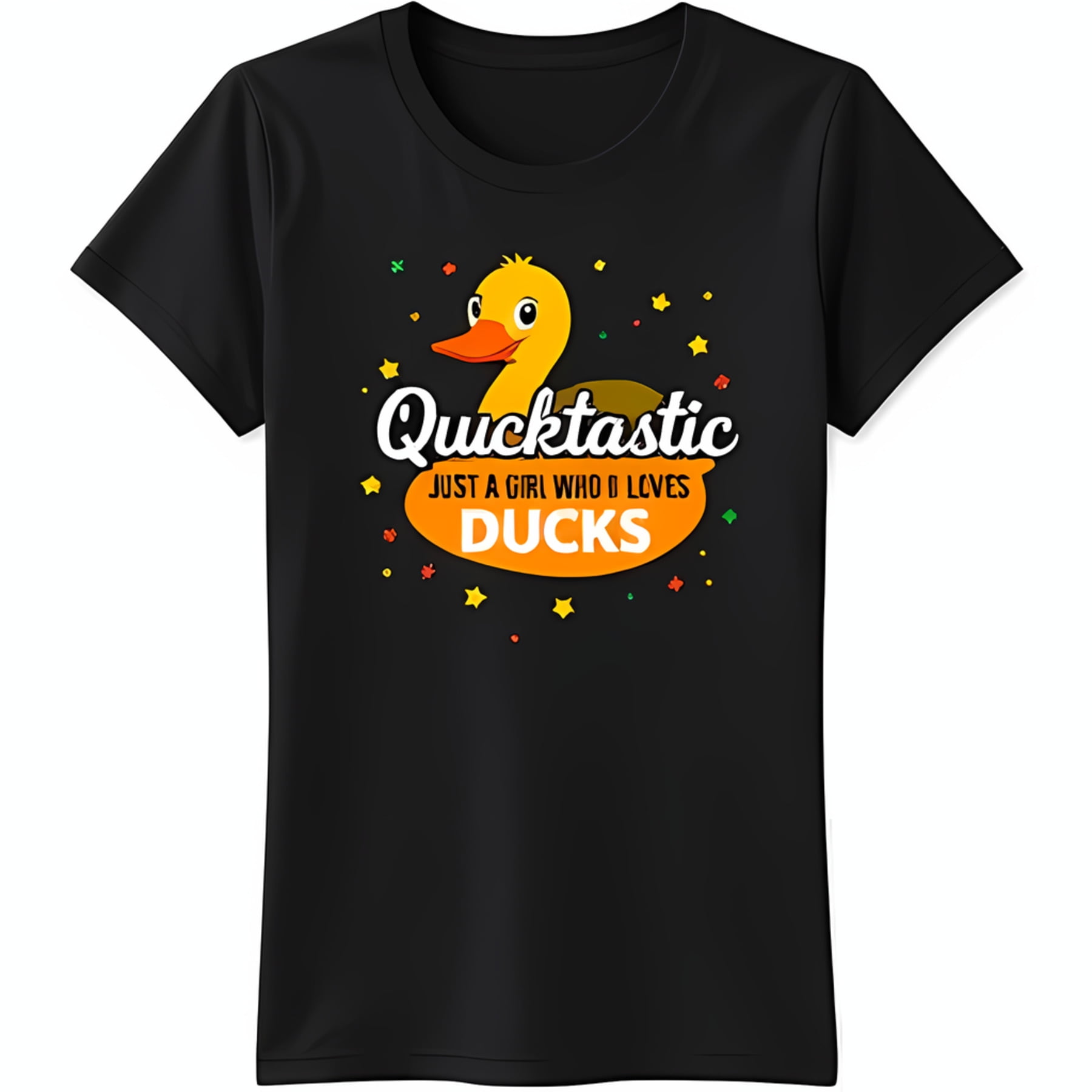Quacktastic Black T-Shirt with Yellow Rubber Ducky & Fun Sprinkles Just ...