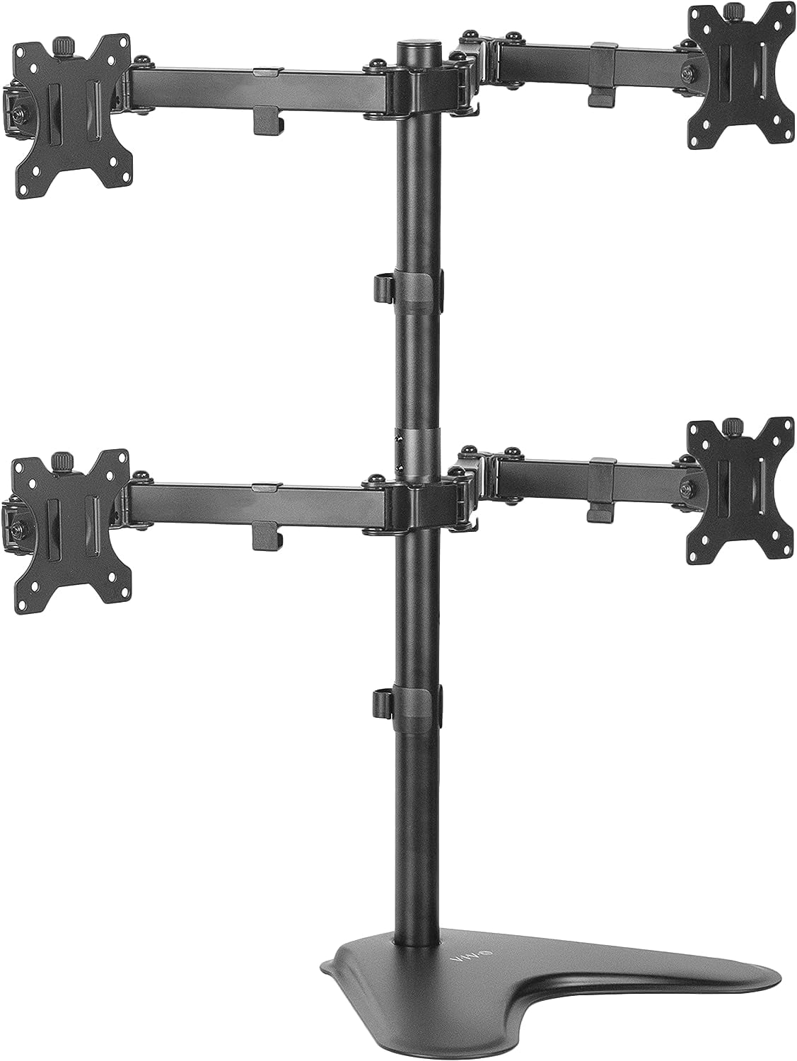 Quad 13 to 30 inch Monitor Free-Standing Mount, Fully Adjustable Desk ...