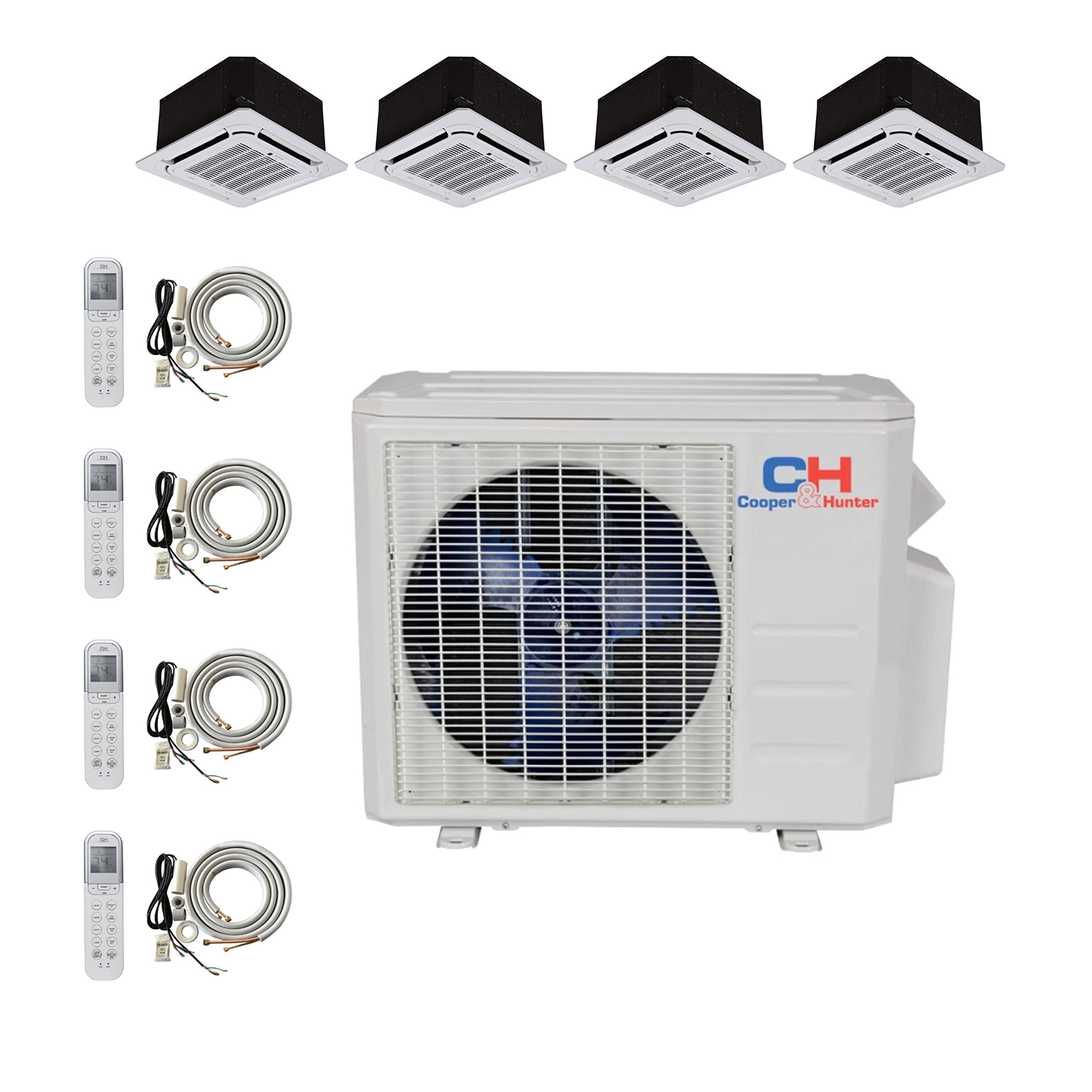 Cooper & Hunter Mini Split AC Heat Pump Multi 4 Zone 9000 9000 9000 ...