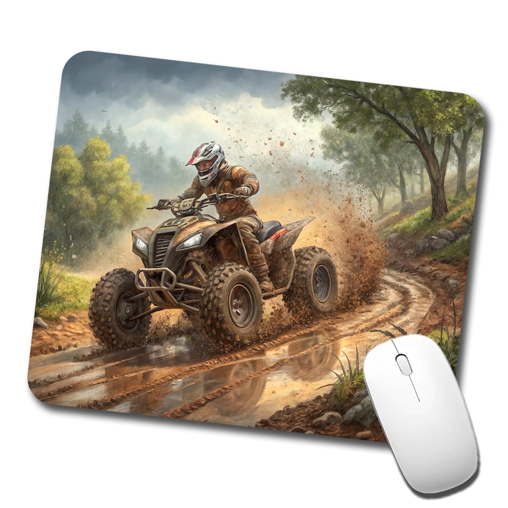 Quad ATV Off-Road Mud Racing Mouse Pad Low Profile Gaming Mat - Walmart.com