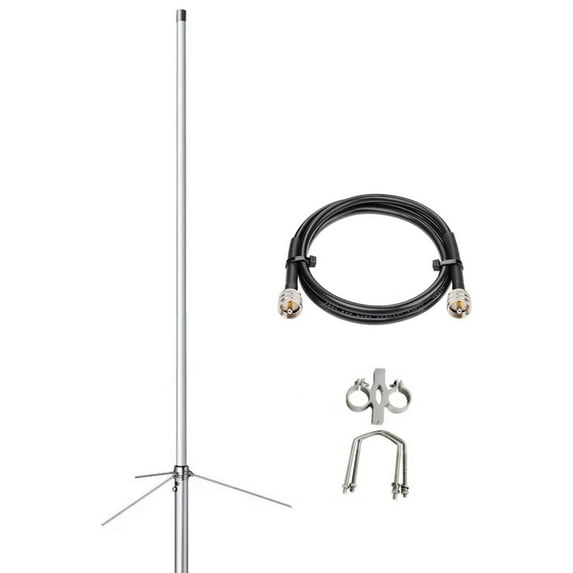 Quad-Band Mobile Radio Antenna 29.6/50.5/144/430MHz Outdoor Omni-Directional 1.2m Fiberglass ...