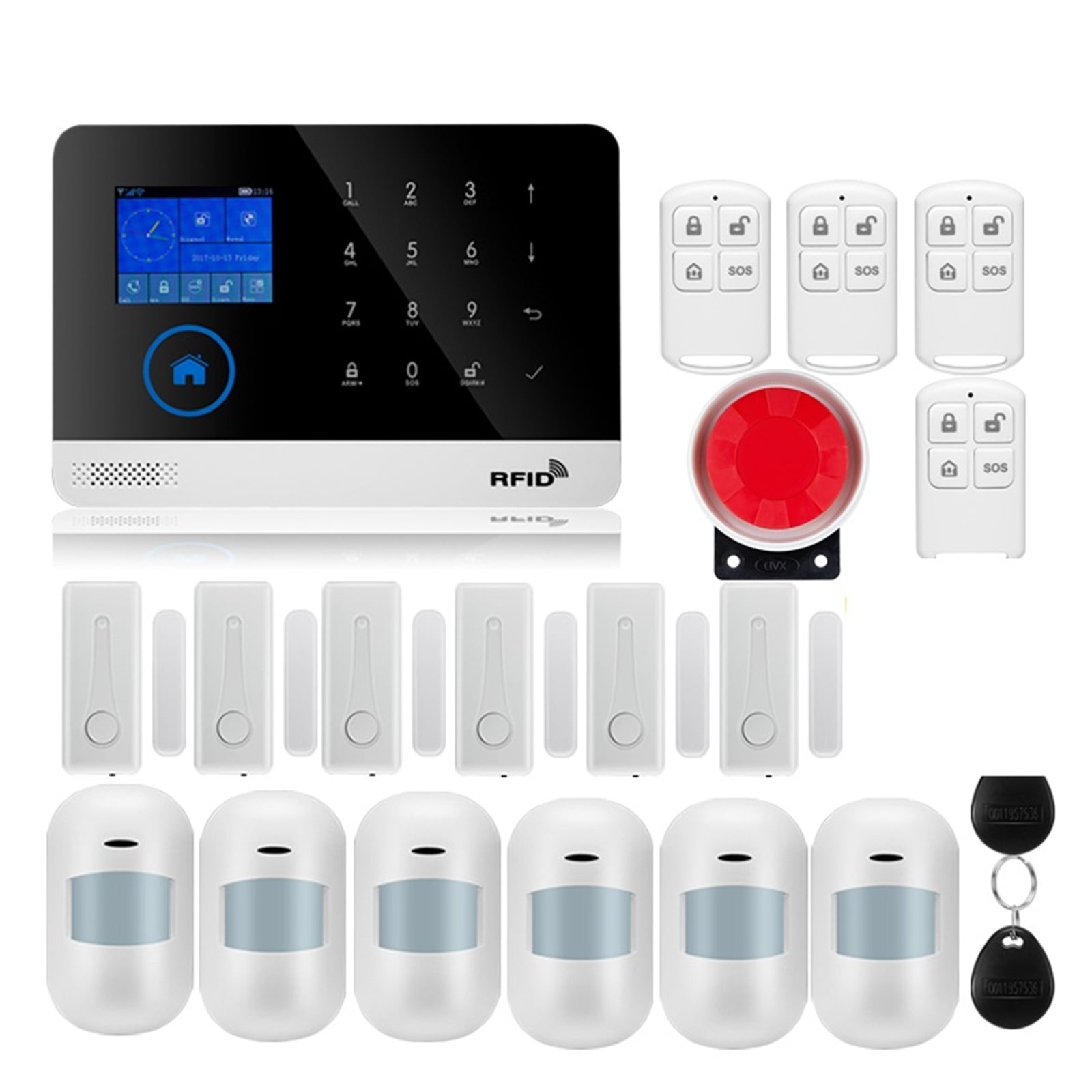 Quad Band Wireless Tuya Alarm System TFT Display Door Sensor Home ... Quad Band Wireless Tuya Alarm System TFT Display Door Sensor Home ...