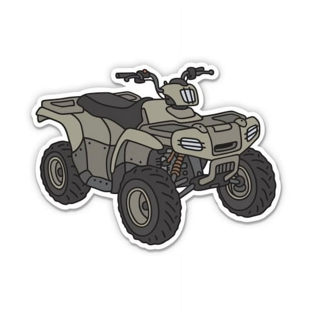 Quad Bike ATV Off Road - 3" Vinyl Sticker - For Car Laptop I-Pad Phone ...