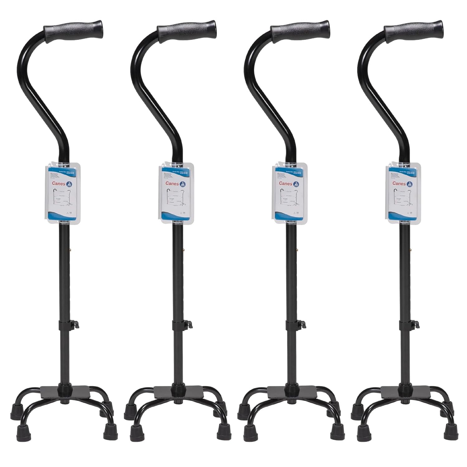 Quad Cane with Small Base, Provides Optimal Mobility Support in a ...