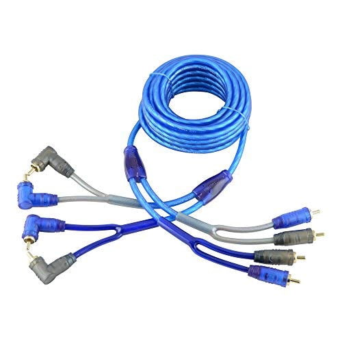 Quad Connector Triple Shield RCA Interconnect Cables Car Amp 17 FT ...