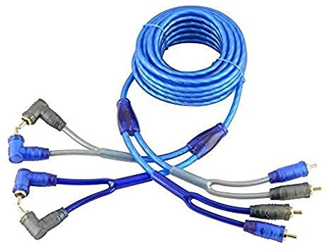 Quad Connector Triple Shield RCA Interconnect Cables Car Amp 20 FT ...