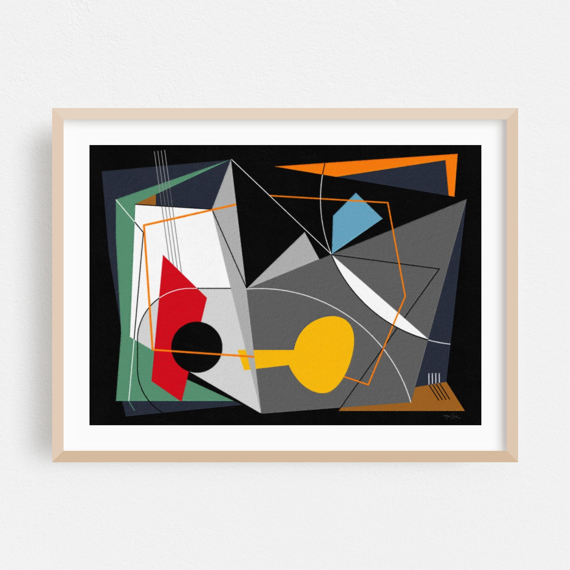 Quad - Digital Art Abstract Geometric Modern Art Mid-Century Modern ...