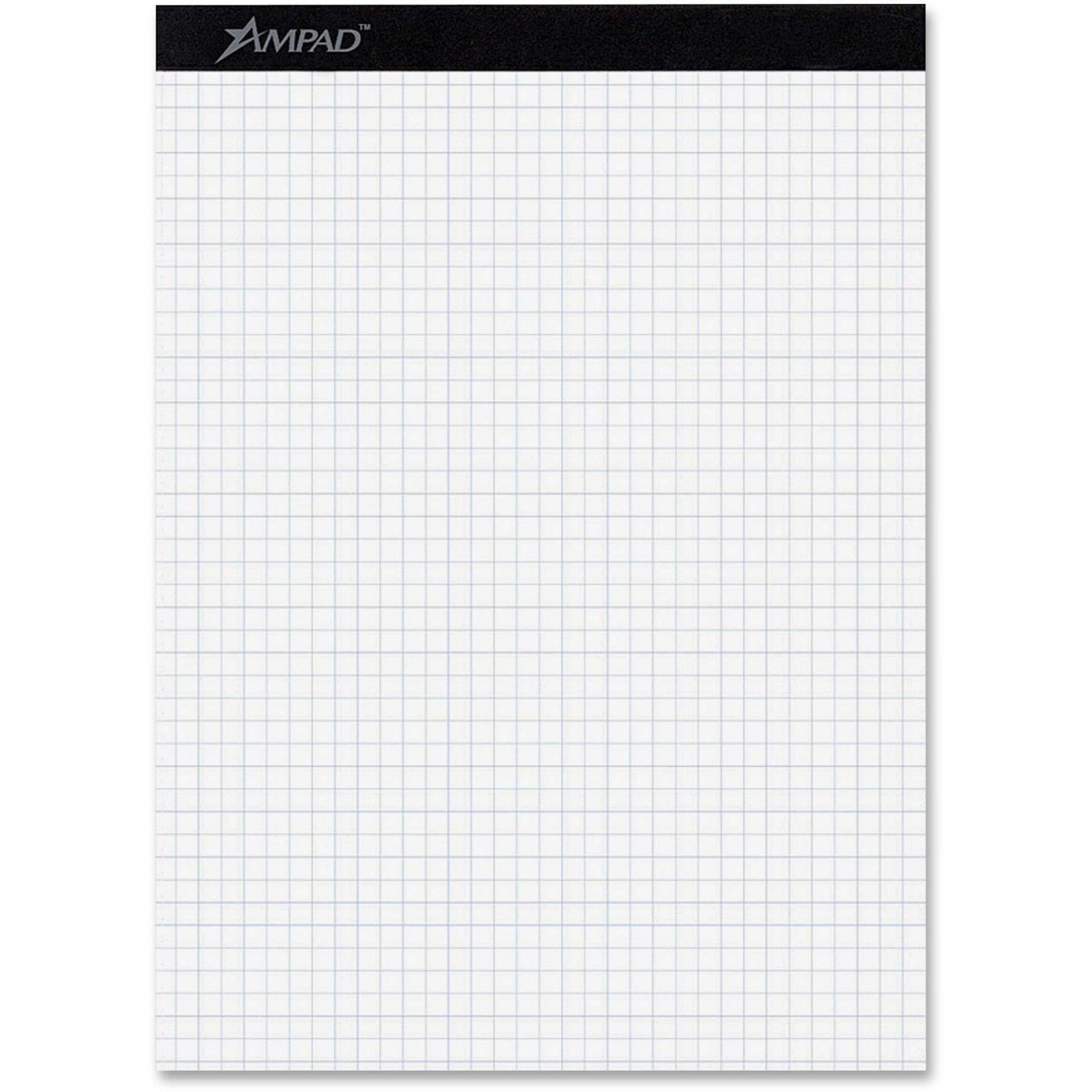 Quad Double Sheet Pad, Quadrille Rule (4 Sq/in), 100 White 8.5 X 11.75 ...