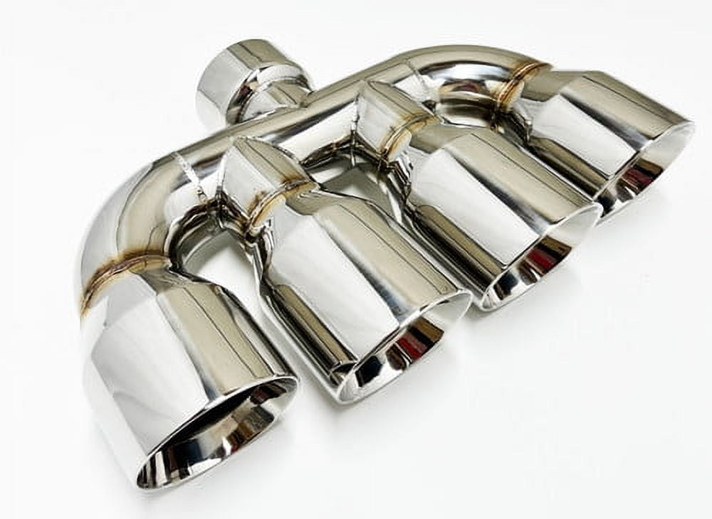 Quad Exhaust Tip Center 3.00 inlet 3.50 X 15.00 WQUAD35015-300-HP-SS ...