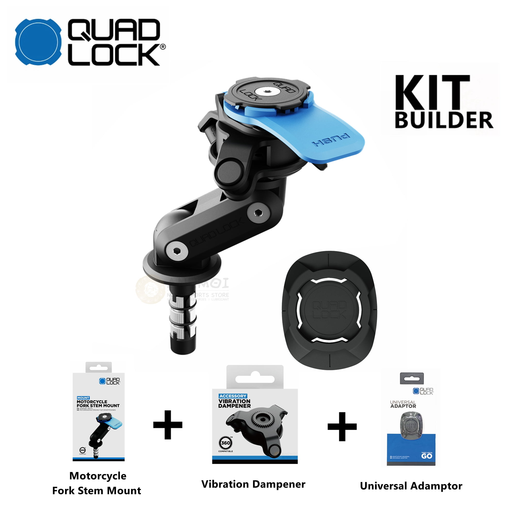 Quad Lock Motorcycle Handlebar Mounts for motorcycles phone Mounts kit ...