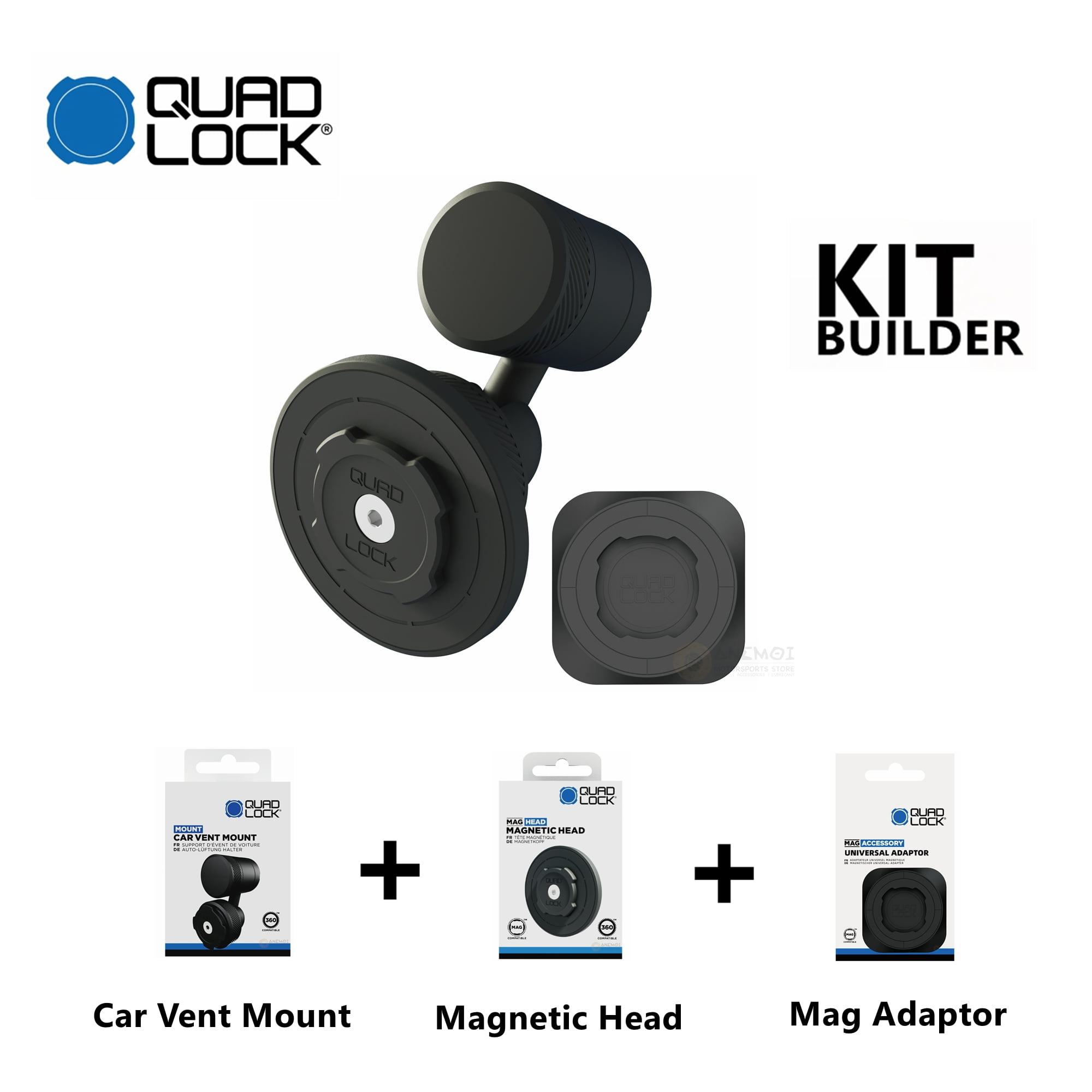 Quad Lock Motorcycle Handlebar Mounts for motorcycles phone Mounts kit ...