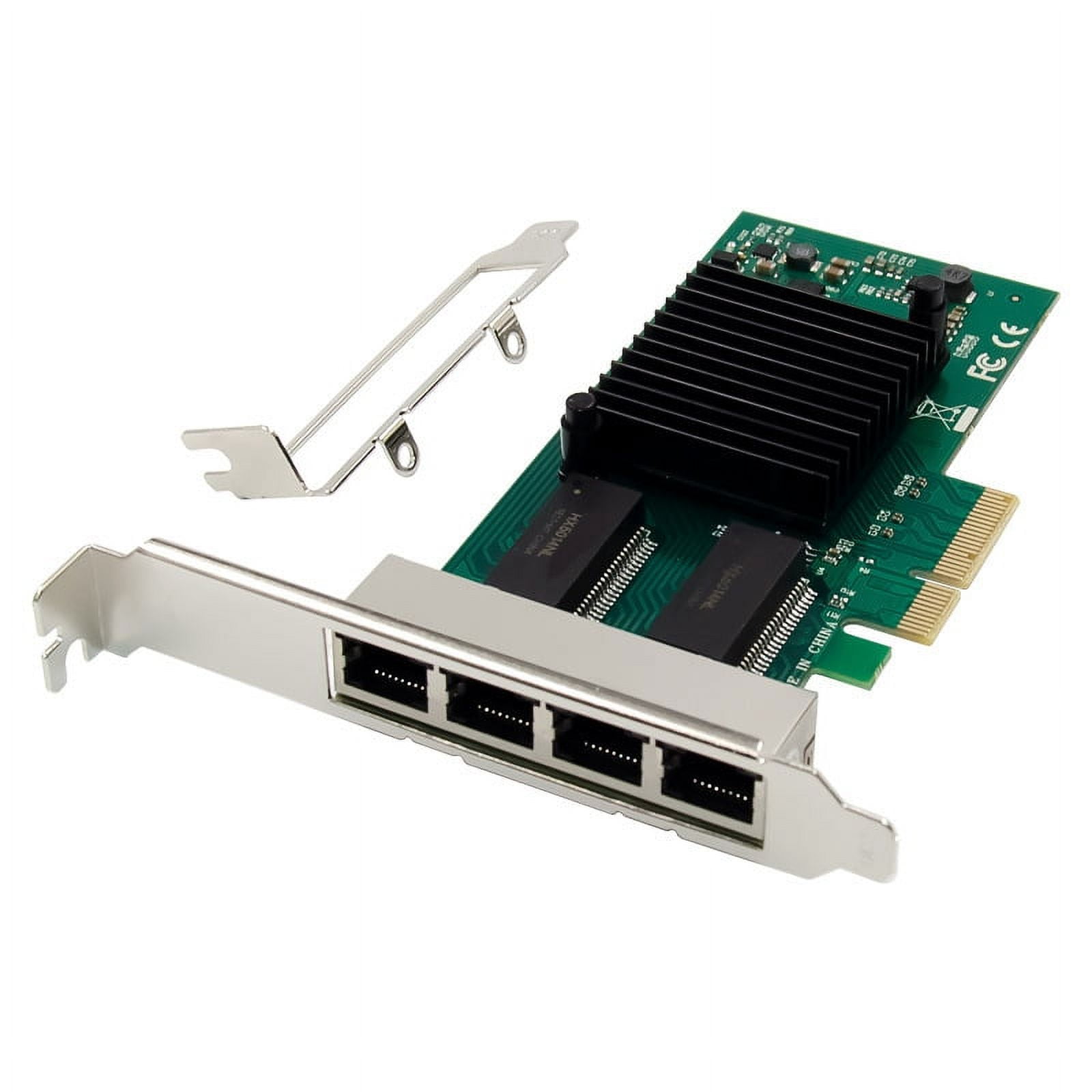 Quad-Port PCI-E Gigabit Network Card PCI-E X1 I350-T4 RJ45 Server ...
