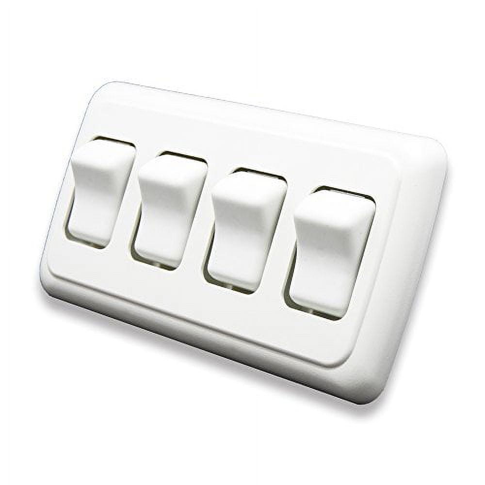 Quad SPST On-Off Switch with Bezel, 12-Volt, for RV, Trailer, Camper ...
