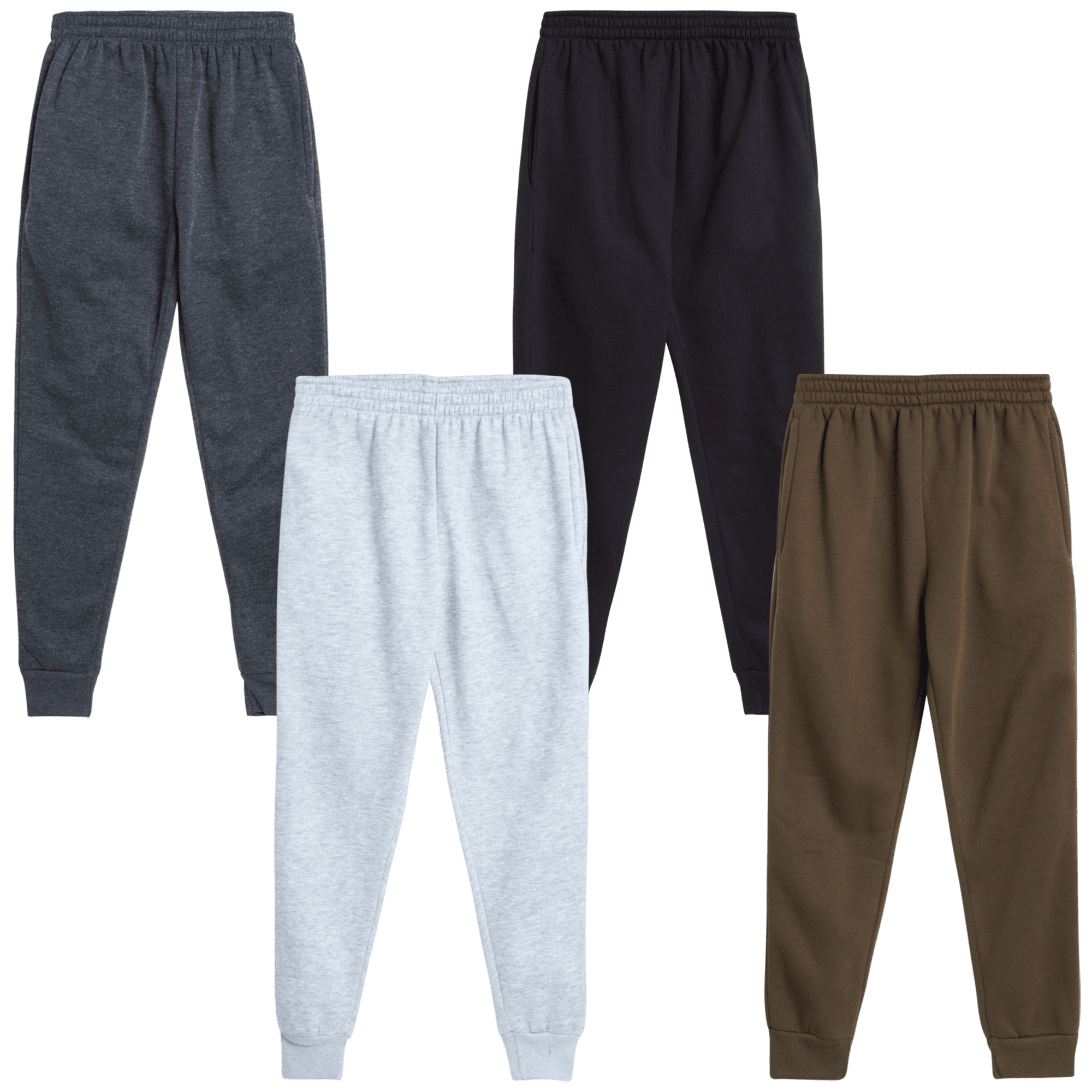 Athletic Works Boys Active Tech Fleece Sweatpants, Sizes 4-18 & Husky ...