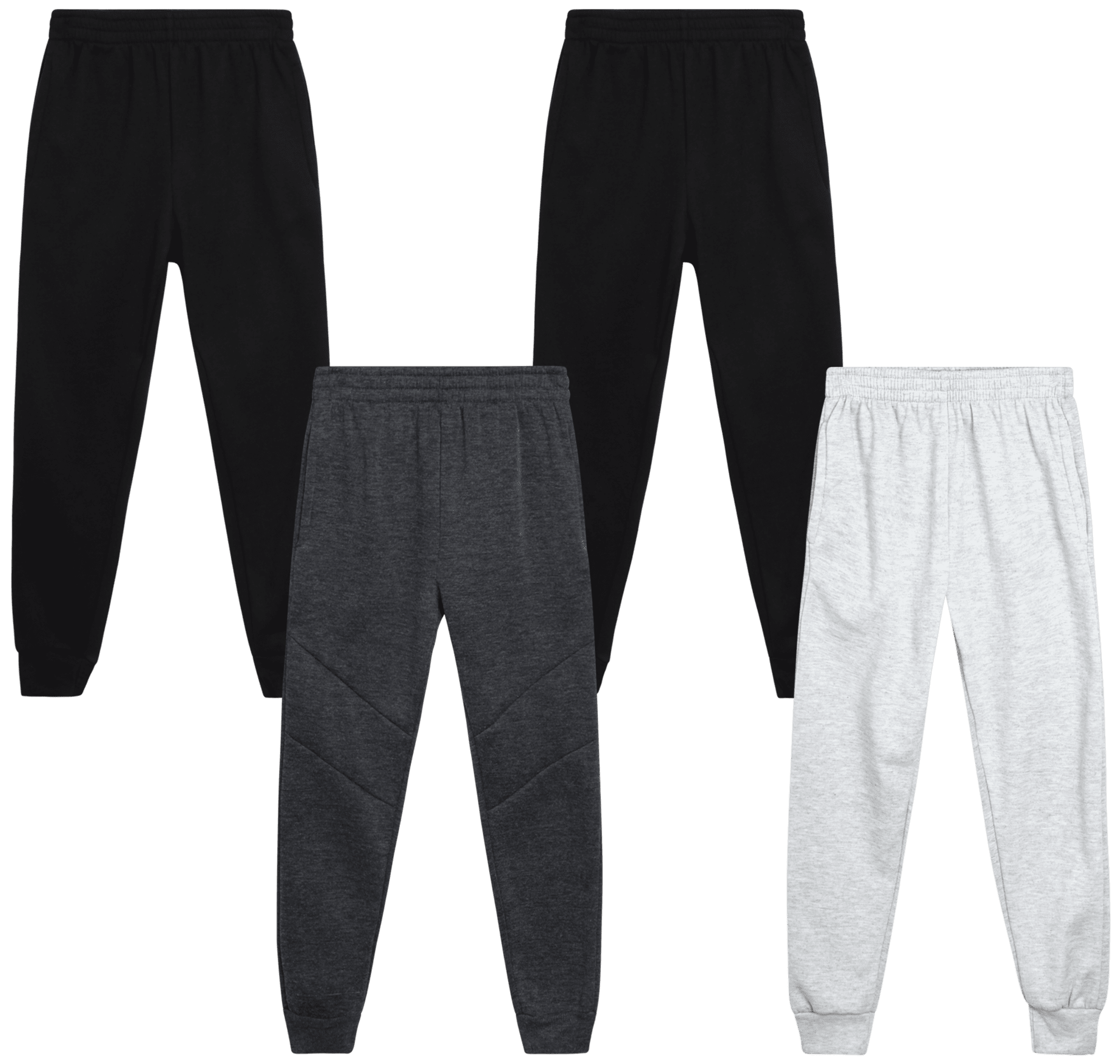 Quad Seven Boys’ Sweatpants – 4 Pack Active Fleece Joggers (Size: 4-18 ...