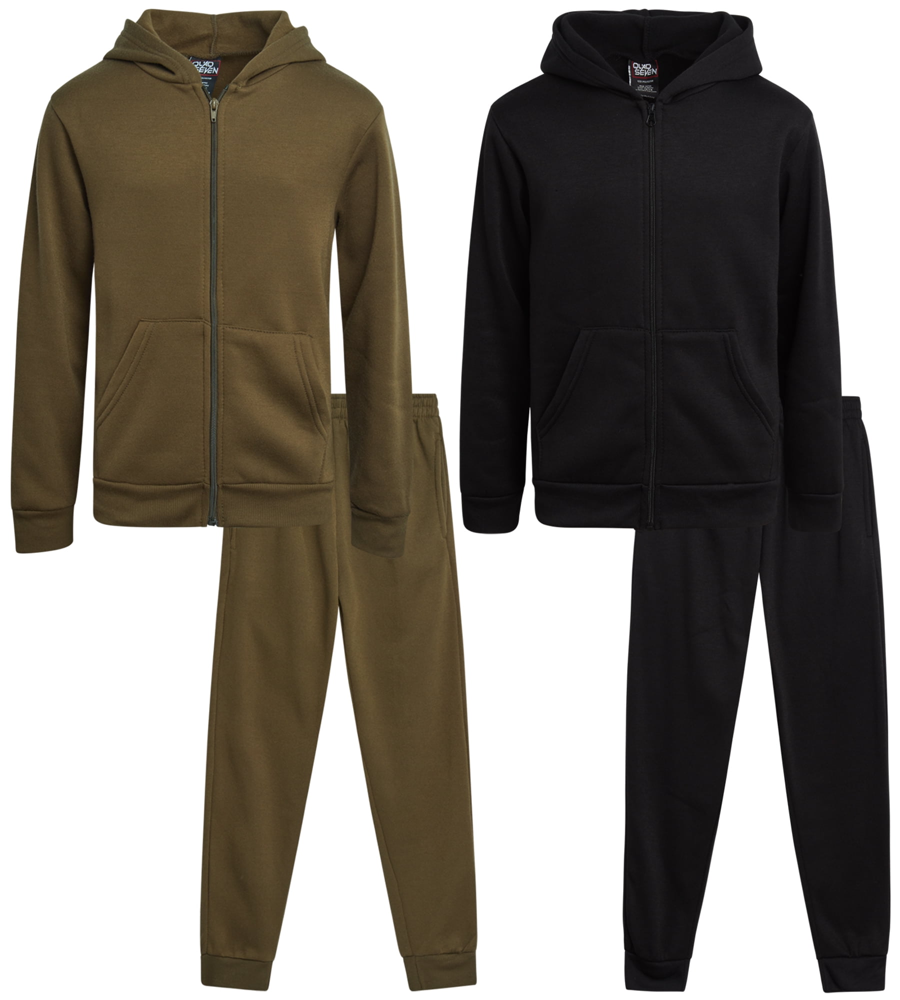 Quad Seven Boys Sweatsuit Set - 4 Piece Fleece Boys Zip Up Hoodie and ...