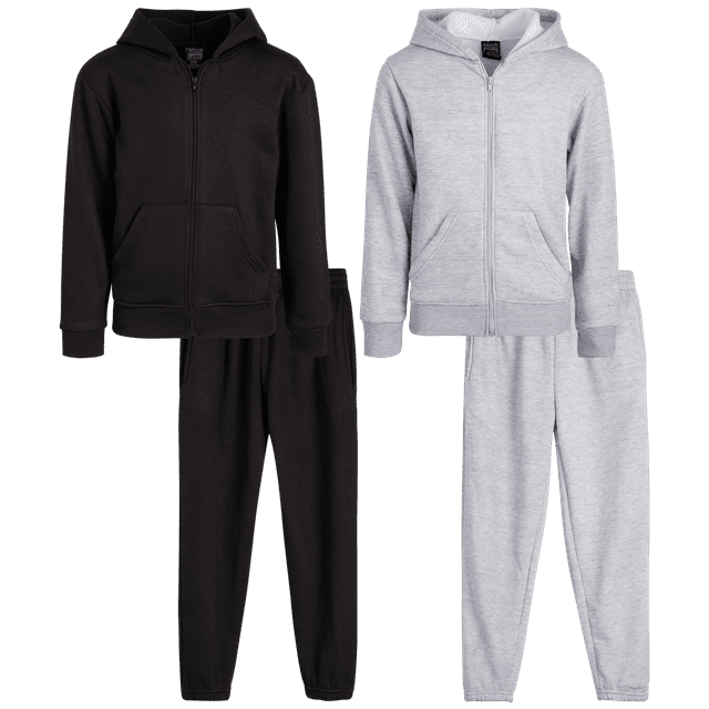 Quad Seven Boys' Sweat Suit - 4 Piece Kids Jogger Set with Full Zip ...