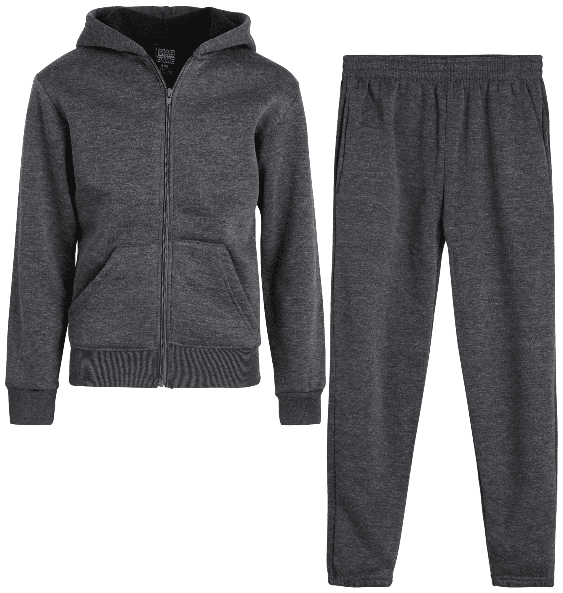 Terra & Sky Women's Plus Size Zip-Front Hoodie and Joggers Set, 2-Piece ...