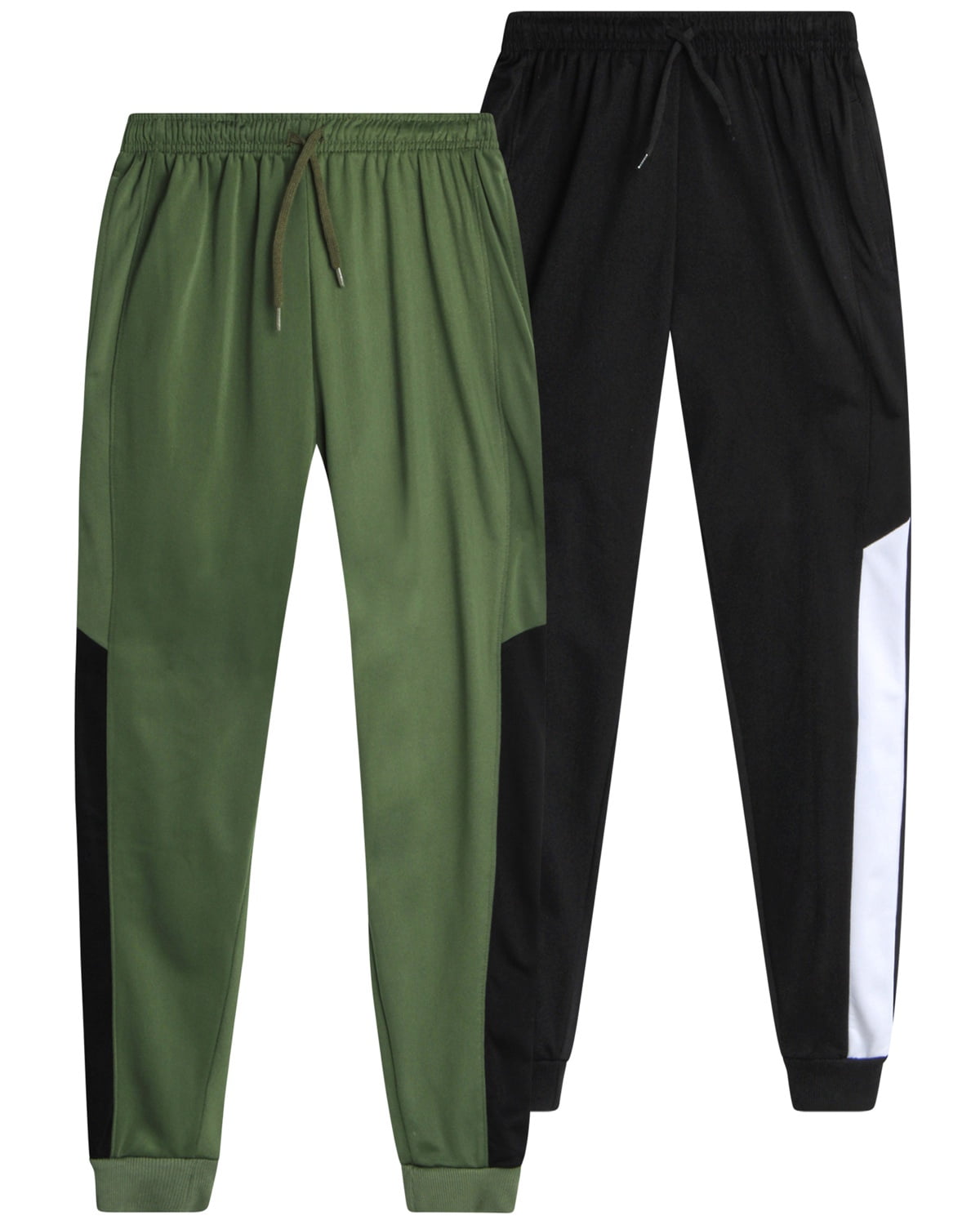 Quad Seven Boys' Jogger Pants - 2 Pack Soft Athletic Tricot Jogger ...