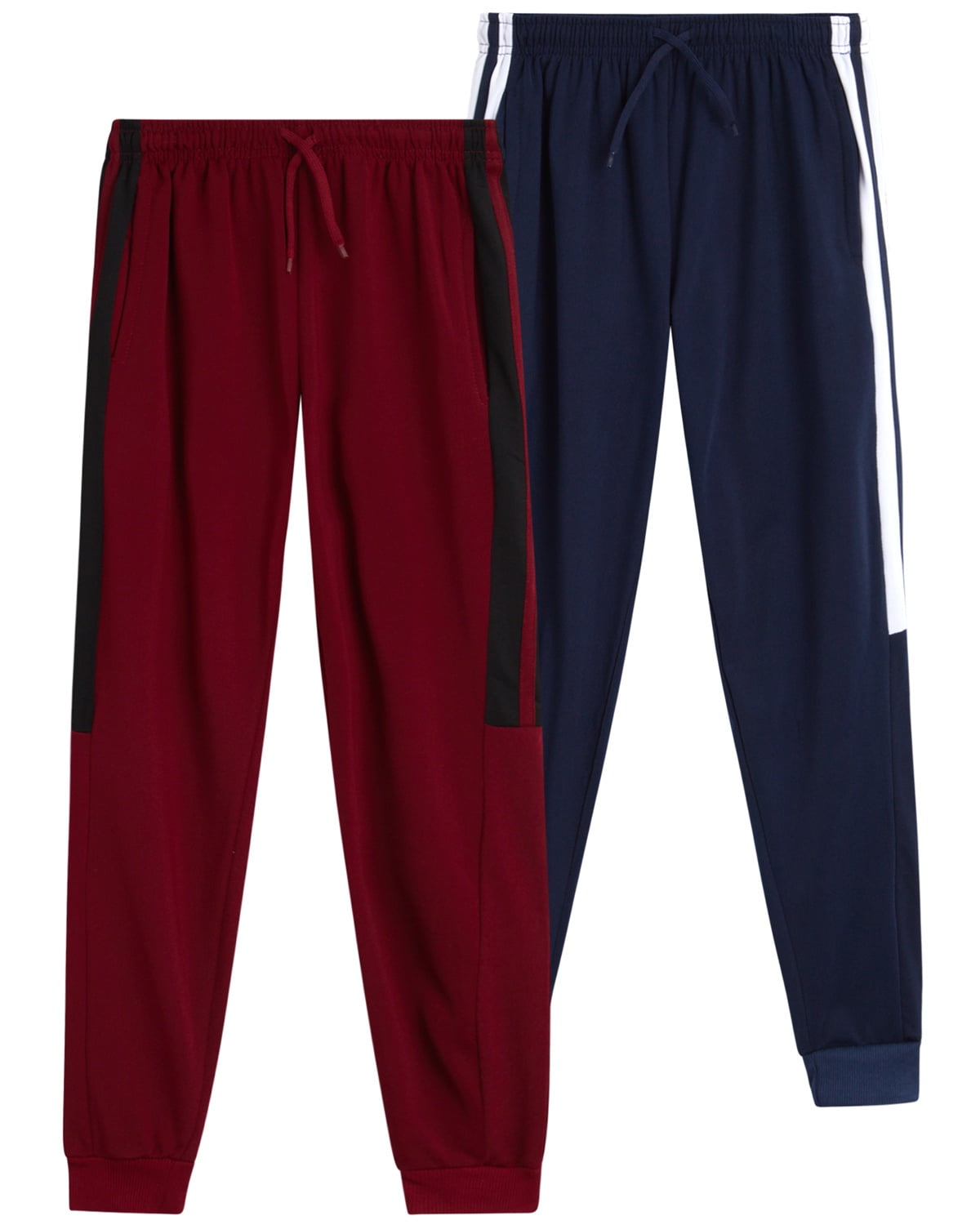 Quad Seven Boys' Jogger Pants - 2 Pack Soft Athletic Tricot Jogger ...